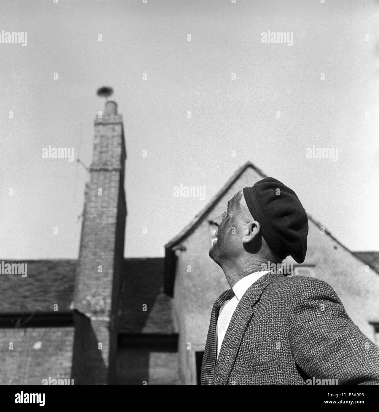 Chimney sweep (Ronald Neal) seen here at work. 1967 A1328-001 Stock ...