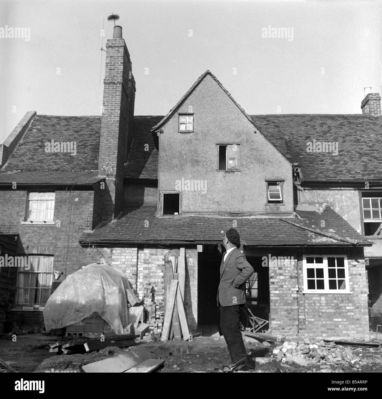 Chimney sweep (Ronald Neal) seen here at work. 1967 A1328-008 Stock ...