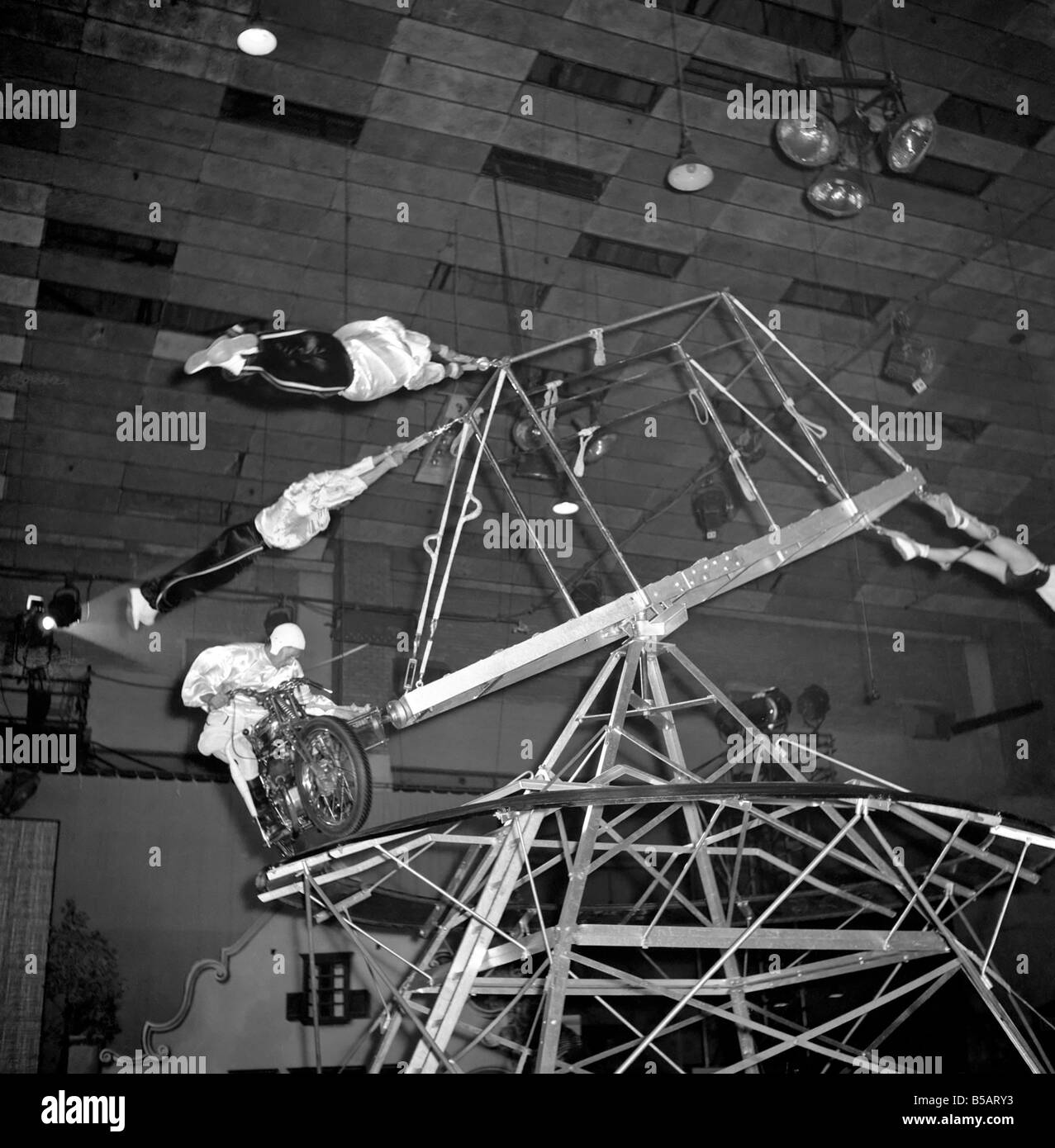 Wall of death motorcycle Black and White Stock Photos & Images - Alamy