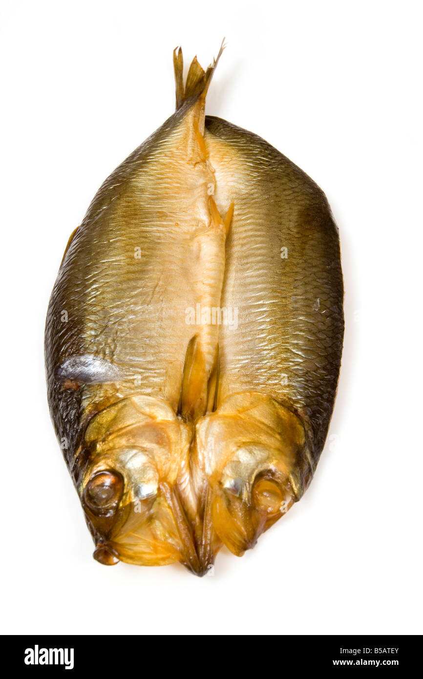 traditional smoked kippers isolated on a white studio background Stock ...
