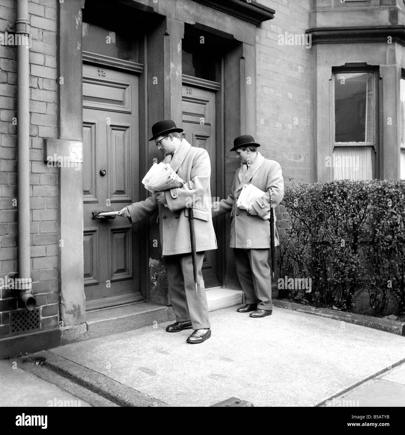 Bowler hatted gentleman paper boys. Tom Hofferton and Stan Stevens ...