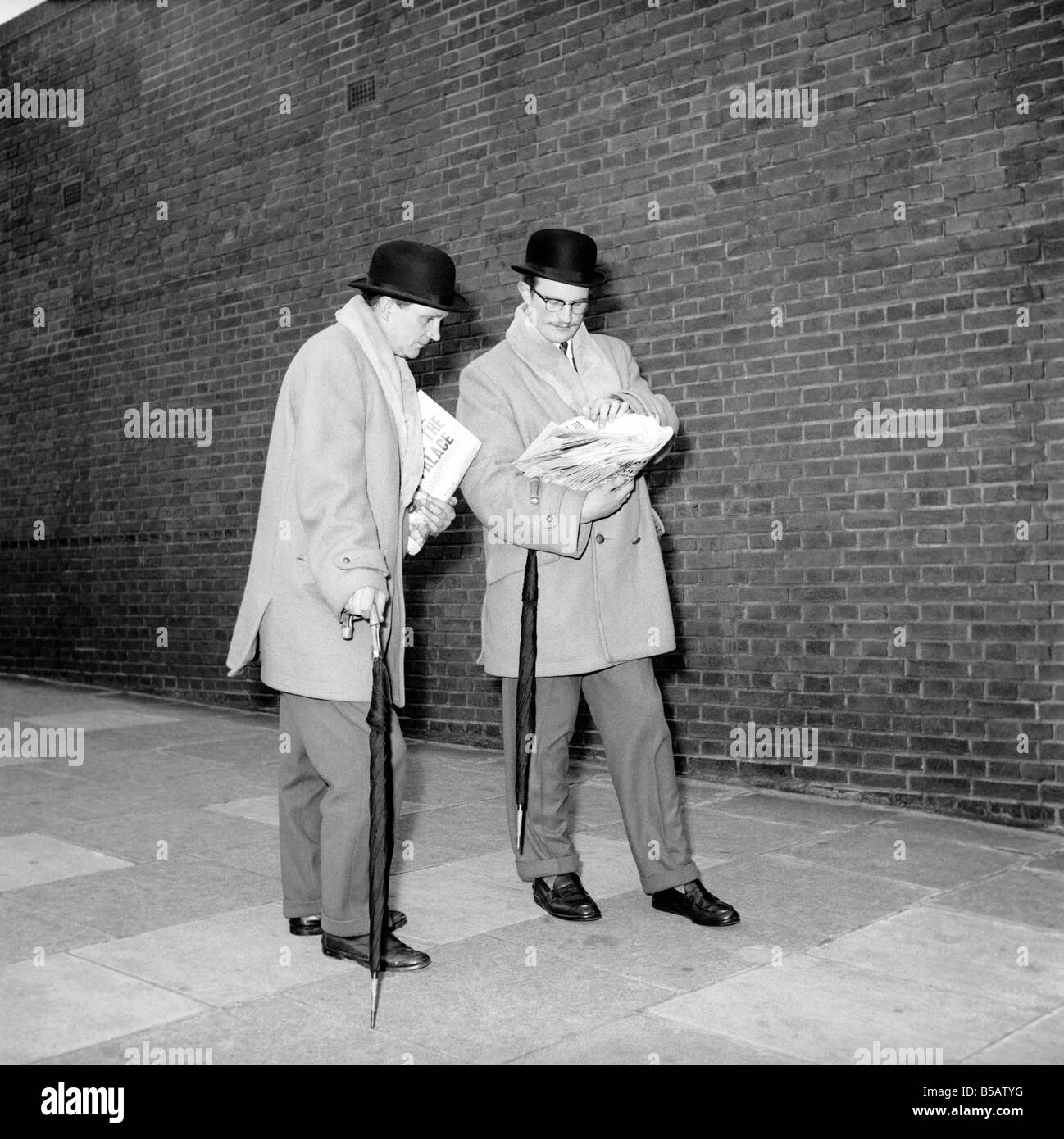 Bowler hatted gentleman paper boys. Tom Hofferton and Stan Stevens ...