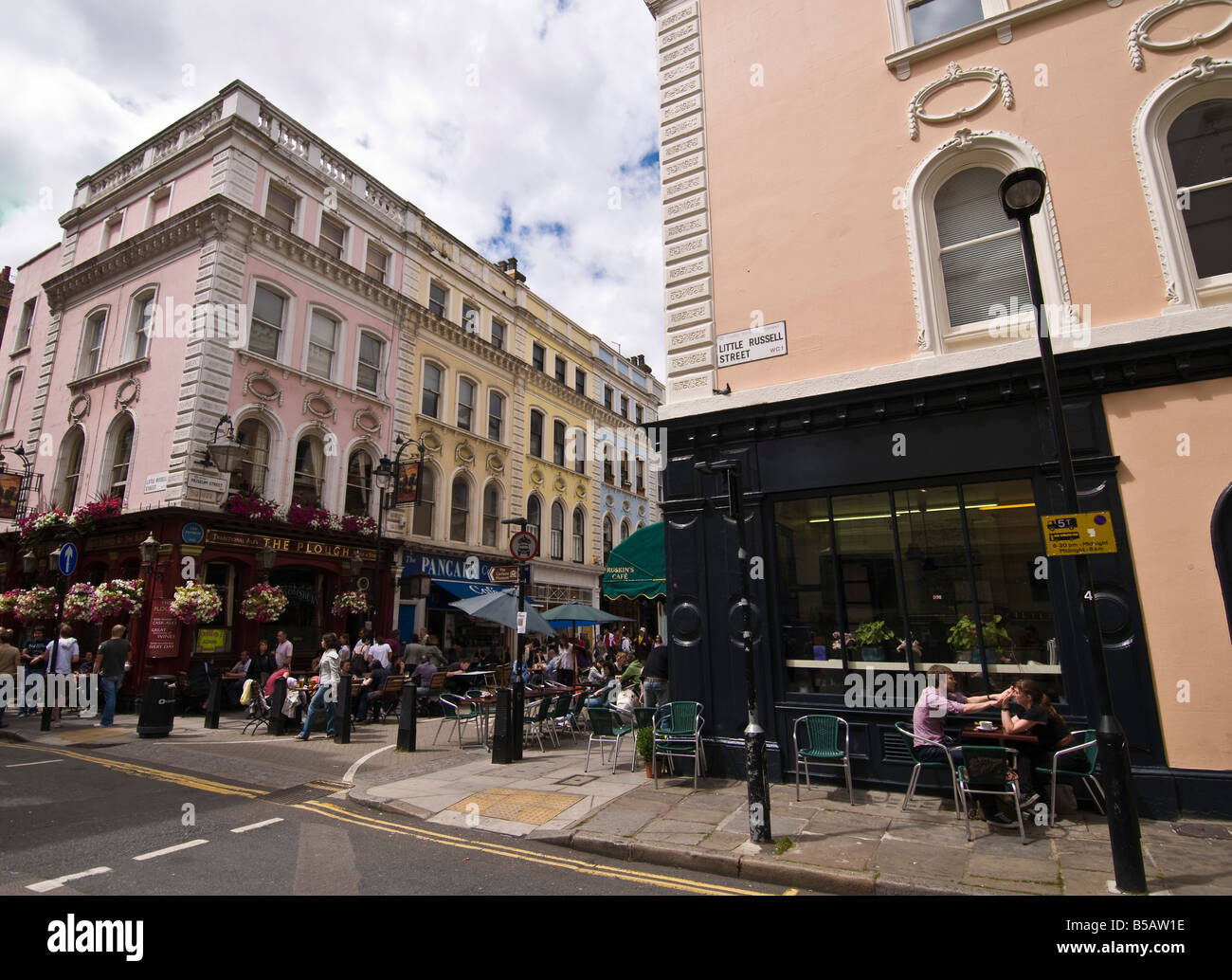 Corner of Museum and Little Russell Streets London England UK Stock ...