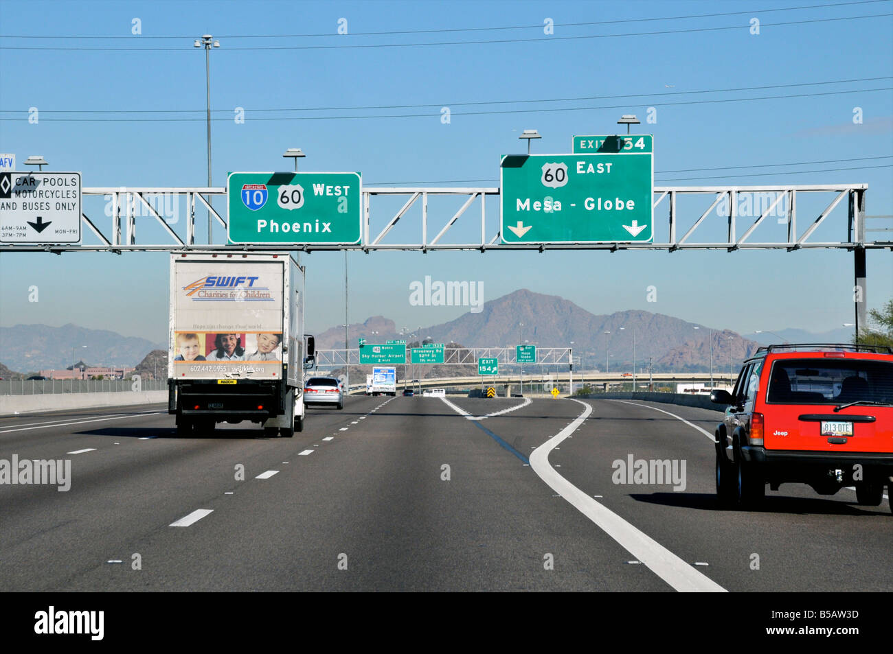 Driving North on I10 in Phoenix, Arizona Stock Photo - Alamy