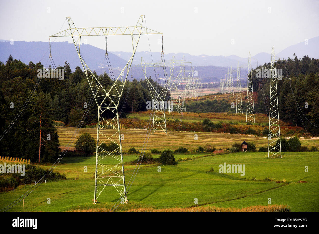 High tension transmission line hi-res stock photography and images - Alamy