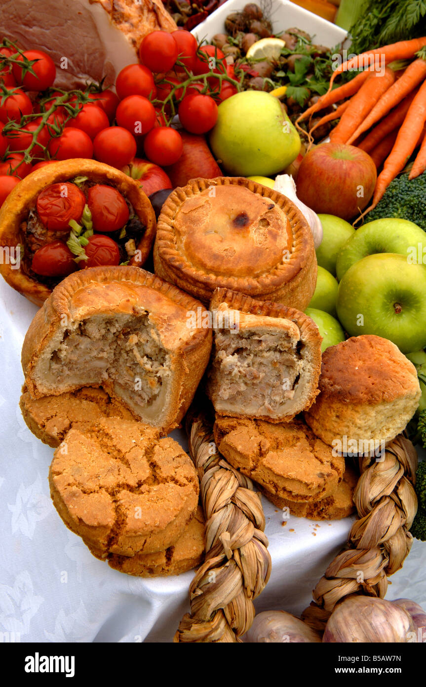 Ludlow food festival pies hi-res stock photography and images - Alamy