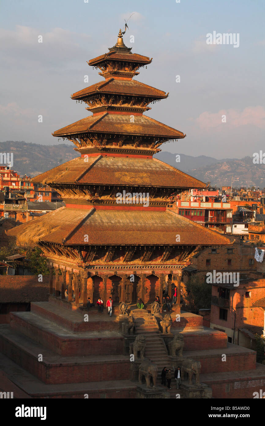 Five storey Nyatapola Temple at 30 metres the highest in the Kathmandu ...