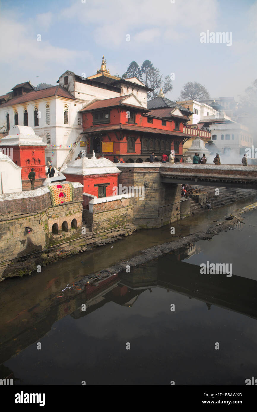 banks of Bagmati River during Shivaratri festival, Pashupatinath Temple ...