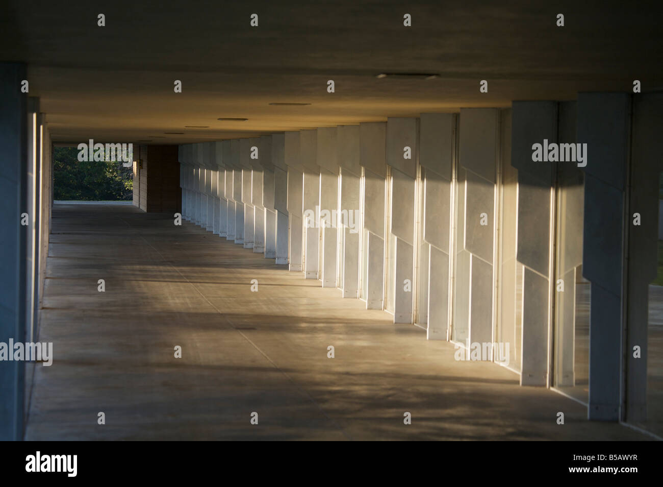 Walkway along the Polk County Science Building designed by architect ...