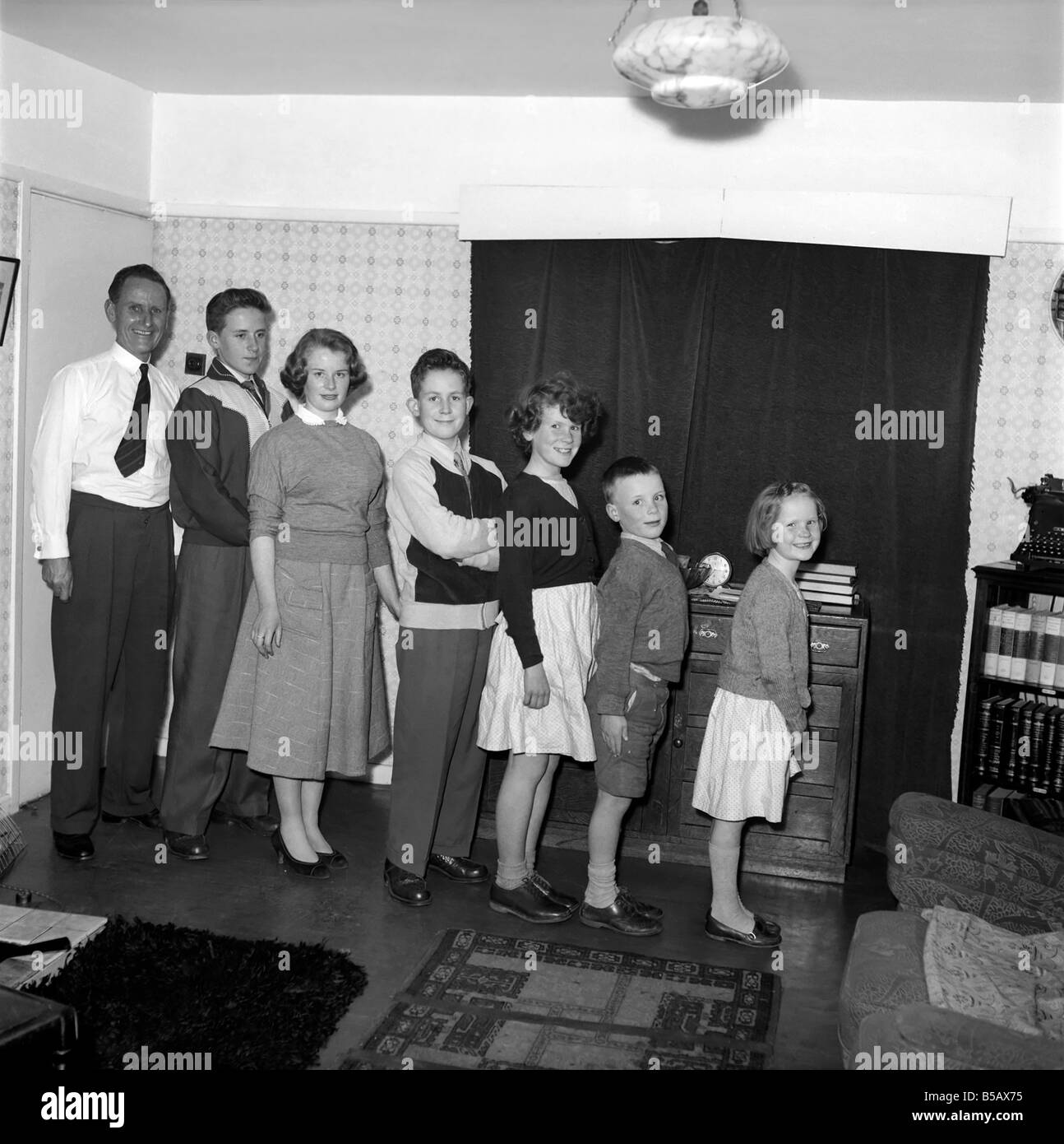 Family Life: The Theakeston family at home. April 1959 A775-007 Stock ...