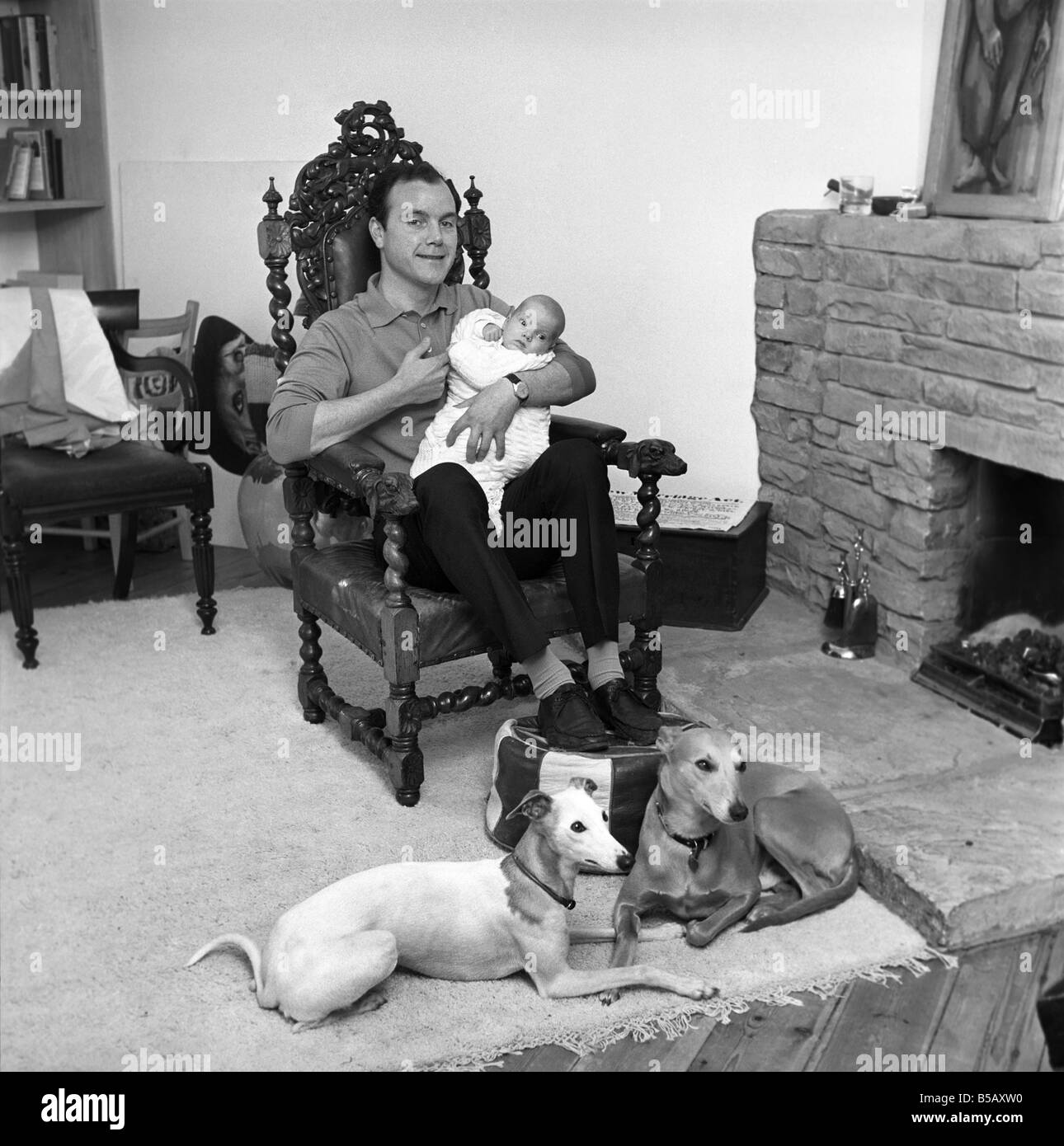 Ken Cope of "That was the week that was" TV series, seen here at home ...