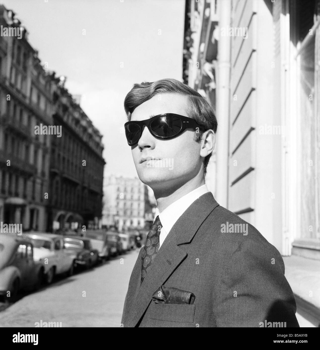 Men modelling the latest 1963 menswear design's in the streets of Paris ...