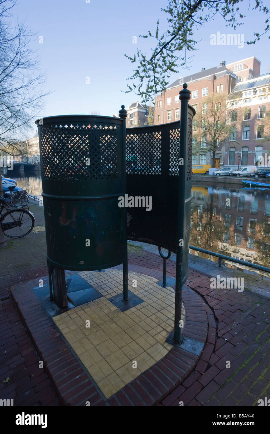 Old fashioned outdoor lavatory or pissoir, Amsterdam, Netherlands ...