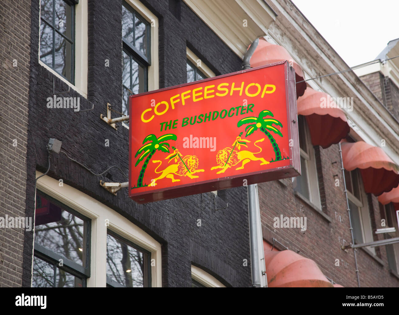 One of the many coffee shops where cannabis can legally be bought and ...