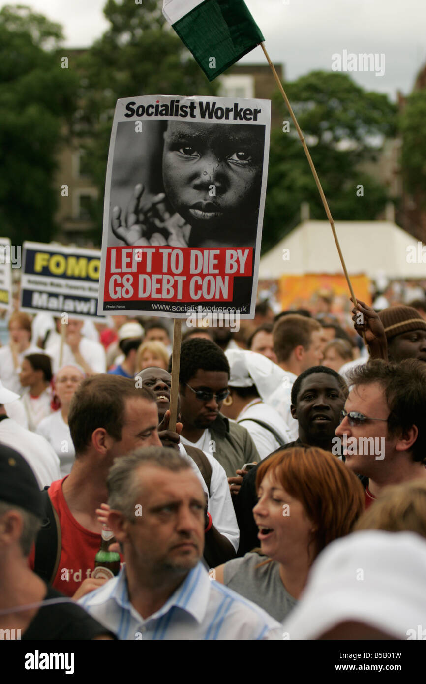 Make Poverty History, Edinburgh 2005 Stock Photo - Alamy