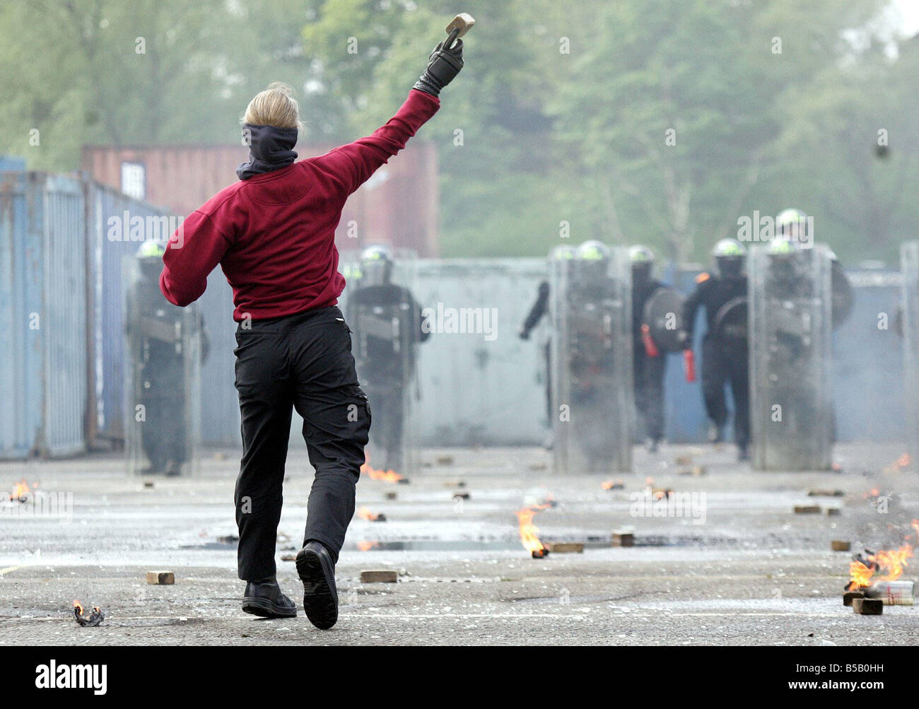 Members of the Durham Police Force go through riot training at the ...