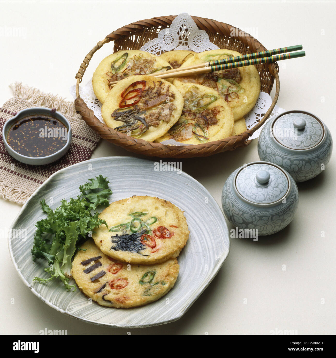 Korean Panfried Food Stock Photo - Alamy