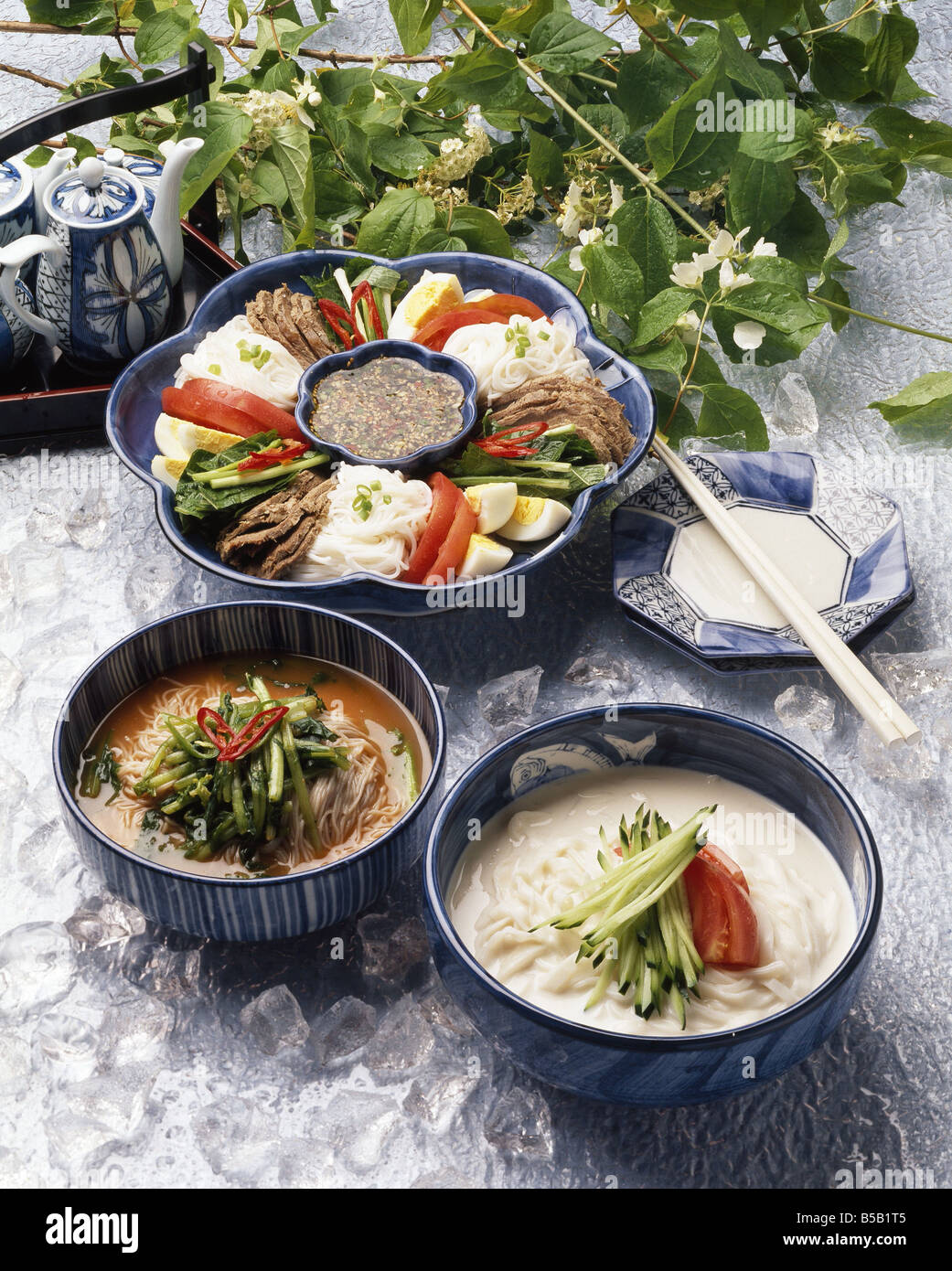 Korean Gruel and Noodle Stock Photo - Alamy