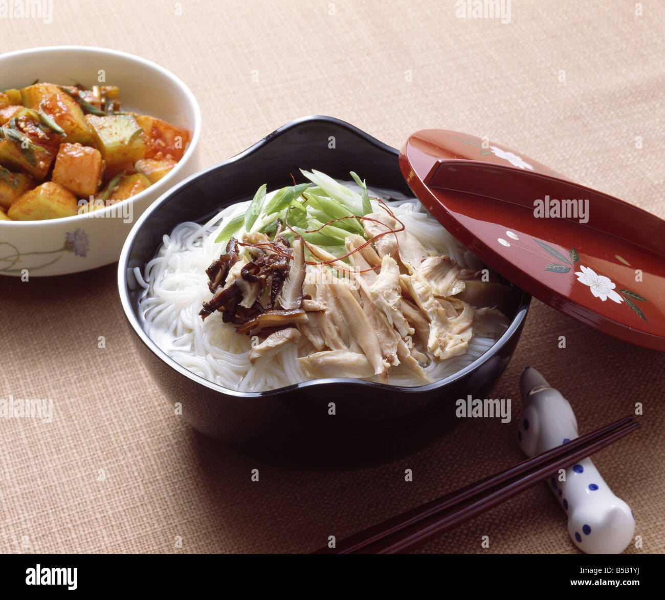 Korean Gruel and Noodle Stock Photo - Alamy