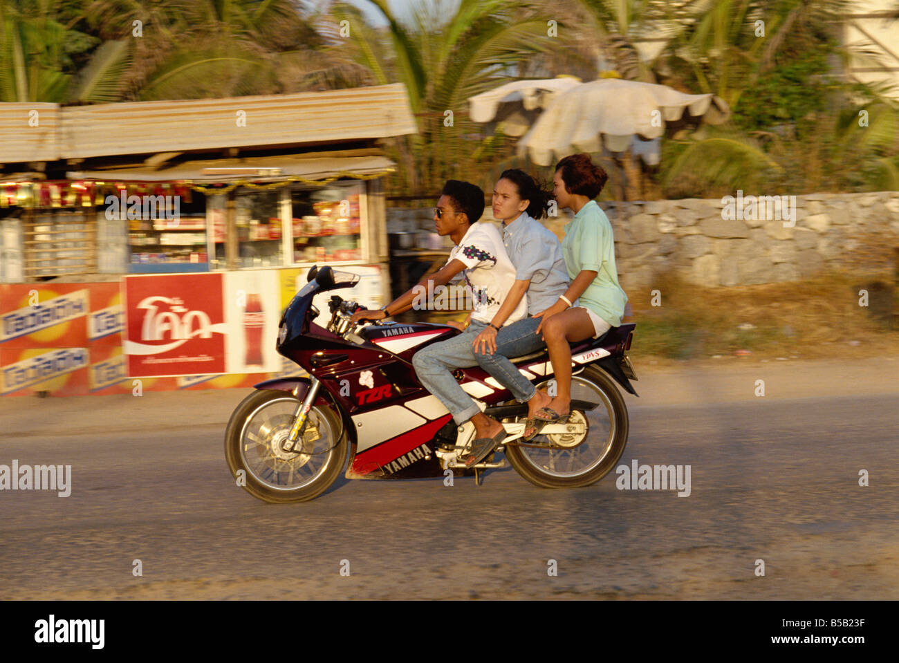 Three motorcyclists hi-res stock photography and images - Alamy