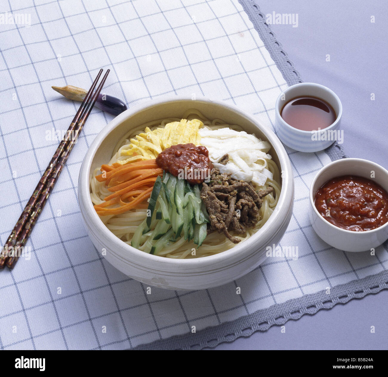 Korean Gruel and Noodle Stock Photo - Alamy