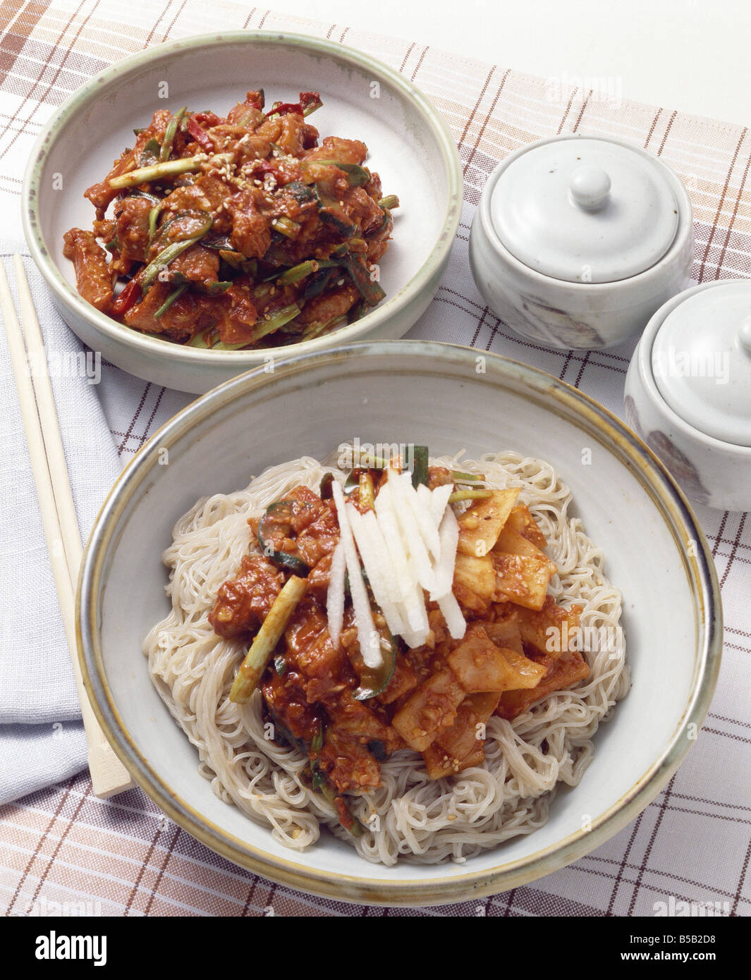 Korean Gruel and Noodle Stock Photo - Alamy