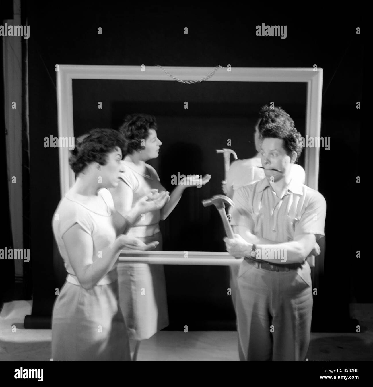 Woman argue with man Black and White Stock Photos & Images - Alamy