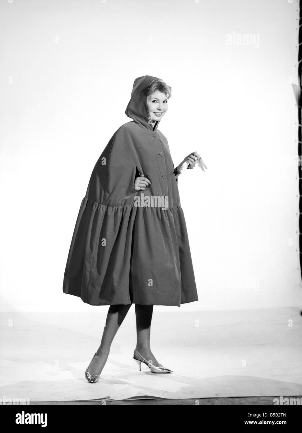 Little Red Riding Hood : Model Elizabeth Duke wearing red velvet cape ...