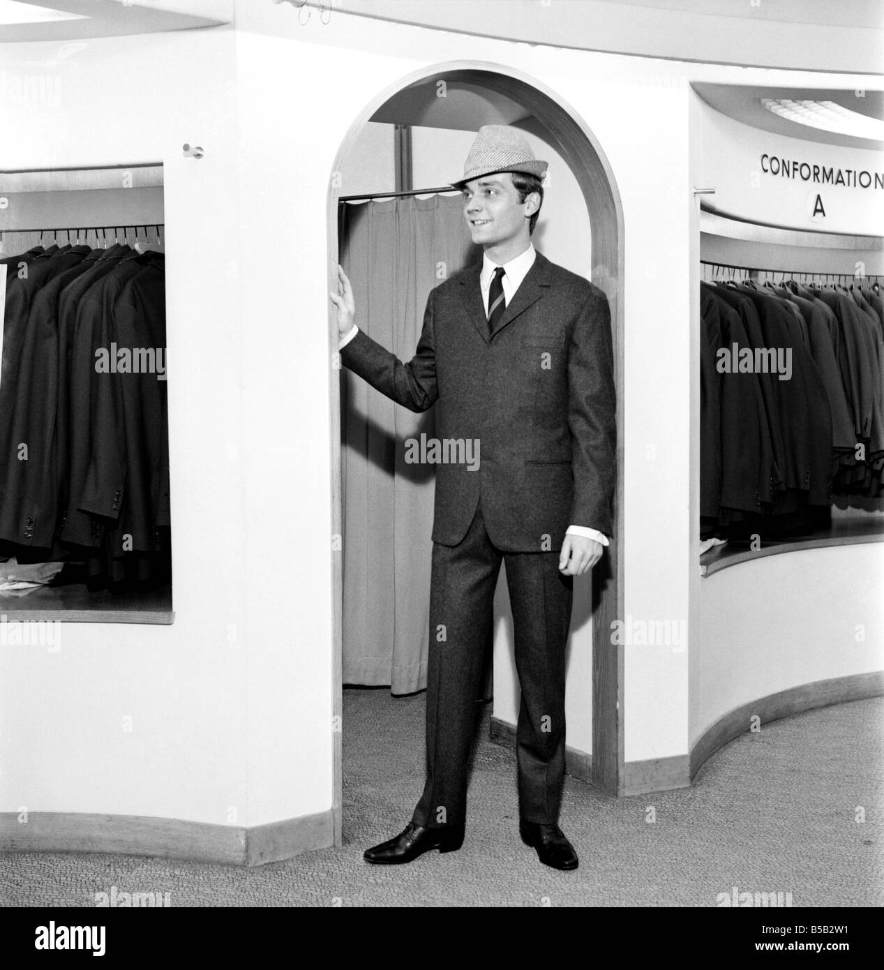 Men modelling the latest 1963 menswear design's in Paris. April 1963 ...