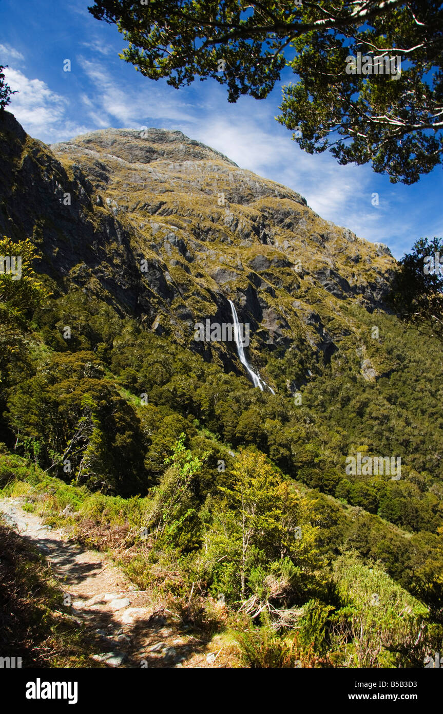 Earland Falls, on the Routeburn Track, one of the great walks of New ...