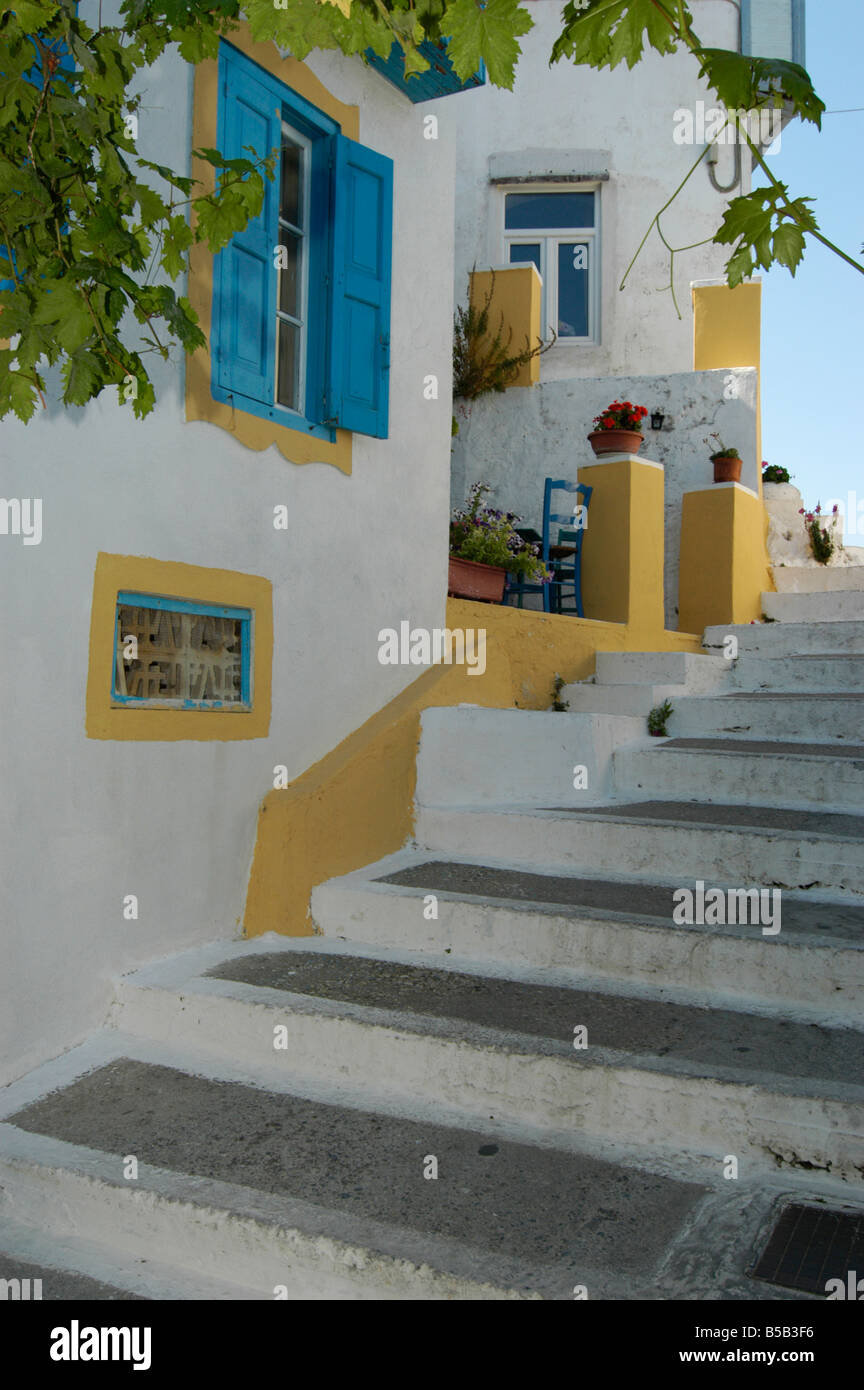 Traditional greek houses kokkari samos hi-res stock photography and ...