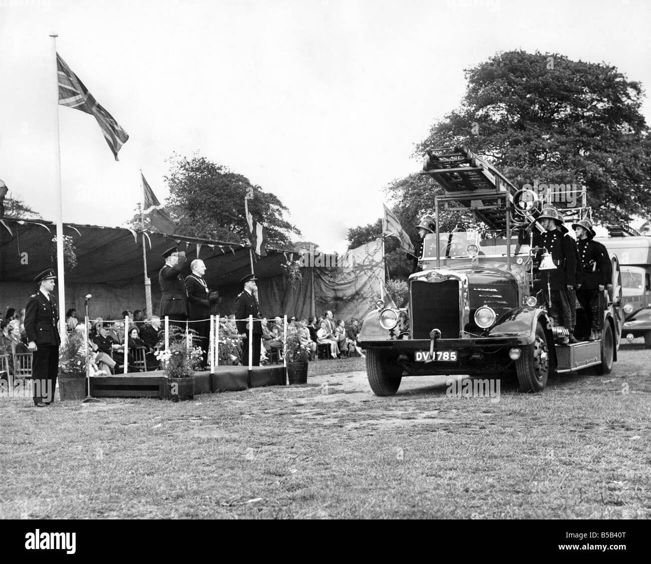 A Modern engine passes the saluting base and the Lord Mayor of ...