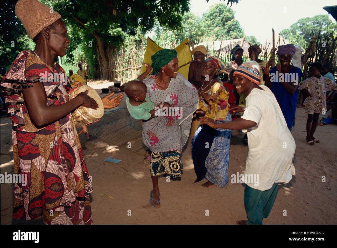 People dancing Gambia Africa L Taylor Stock Photo - Alamy