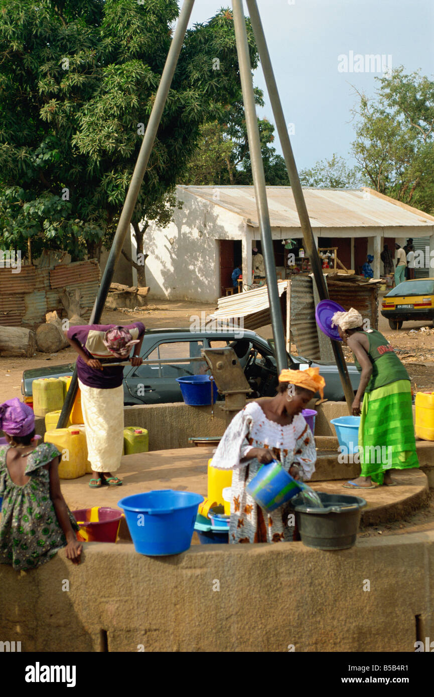 Communal well, near Banjul, Gambia, West Africa, AFrica Stock Photo - Alamy