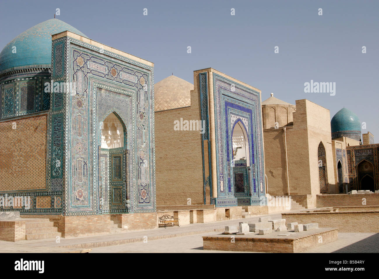 Mausoleums of Shah-i-Zinda (Tomb of living king), Samarkand, Uzbekistan ...