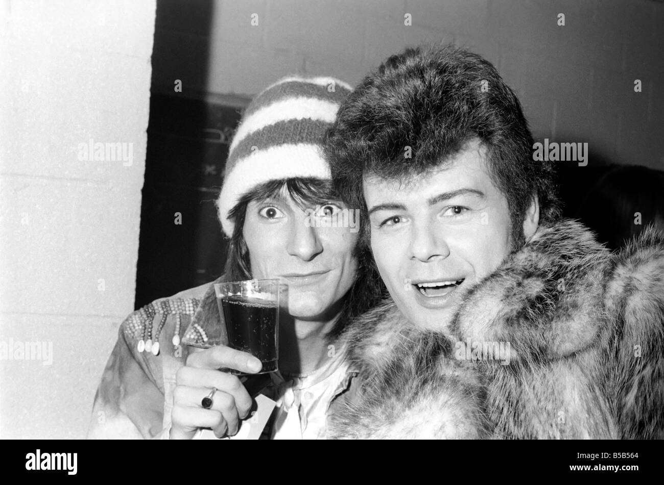 Rod Stewart and the Faces on tour in America. ;Ronnie Wood and Gary ...