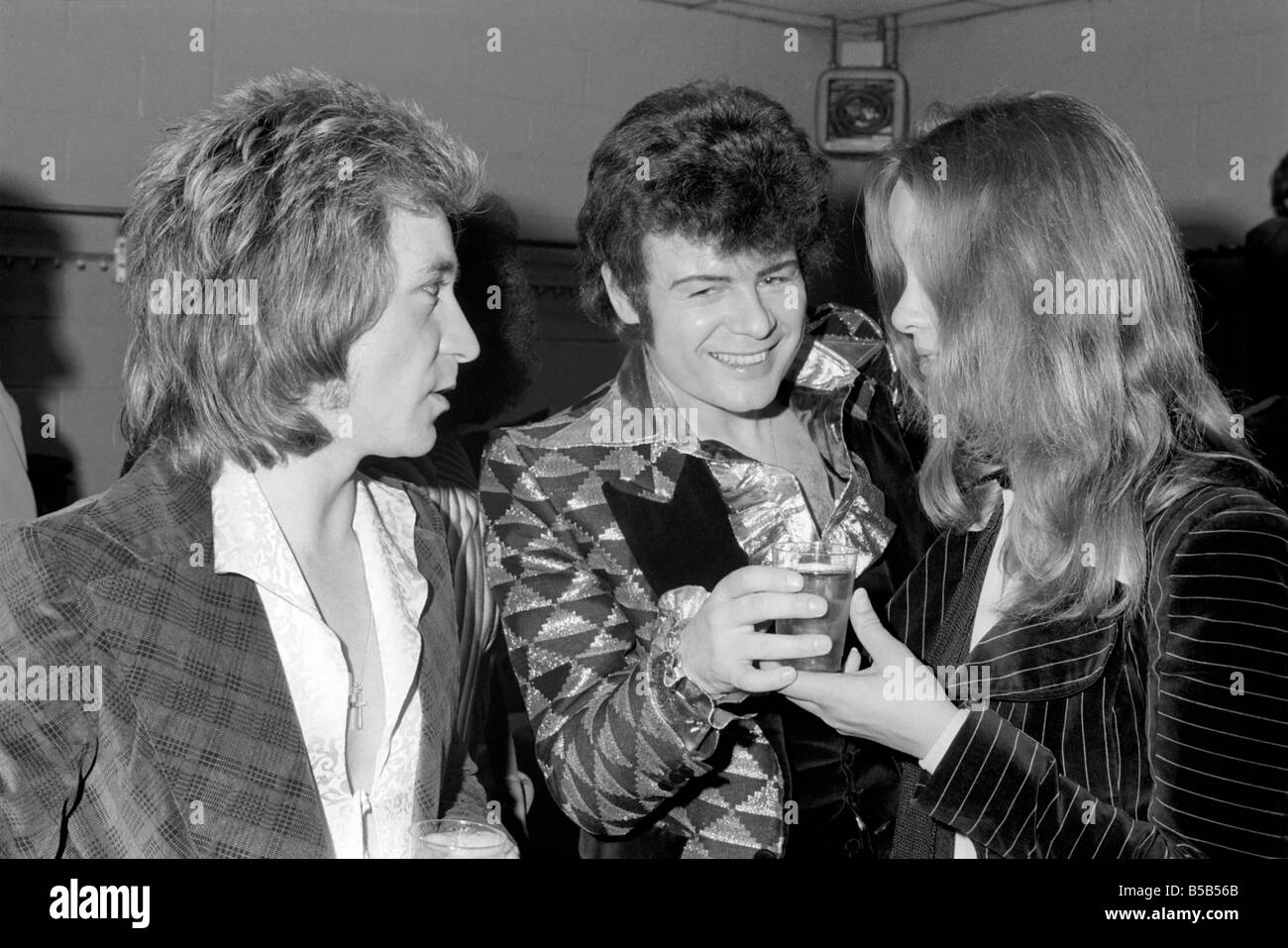 Rod Stewart and the faces on tour in America. Gary Glitter having a ...