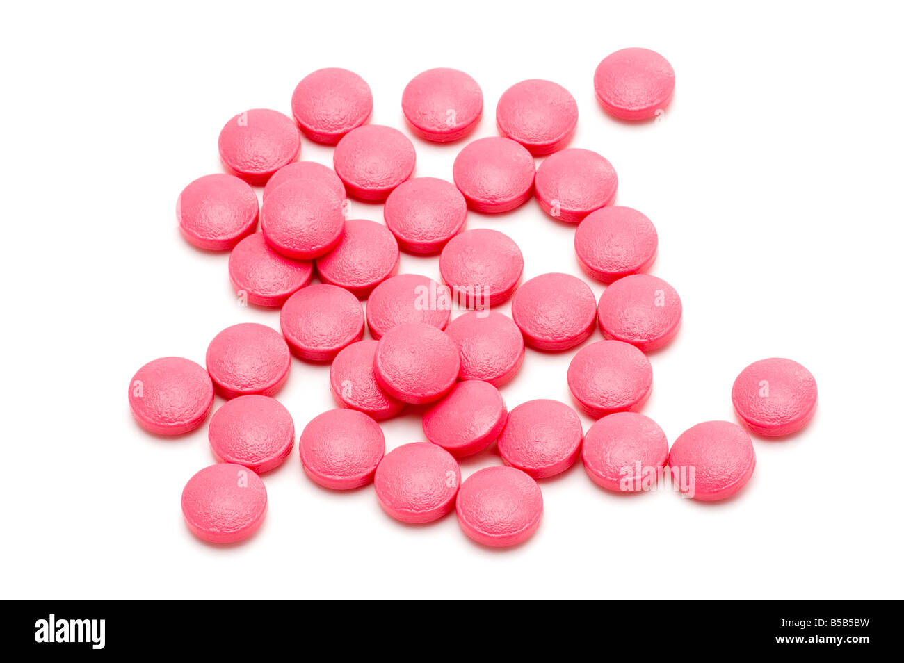 object on white medical pills macro Stock Photo - Alamy