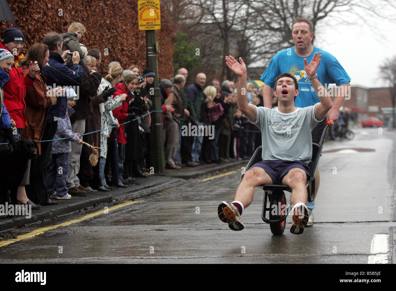 The Ponteland New Year Wheelbarrow Race on New Years day January 2008 ...
