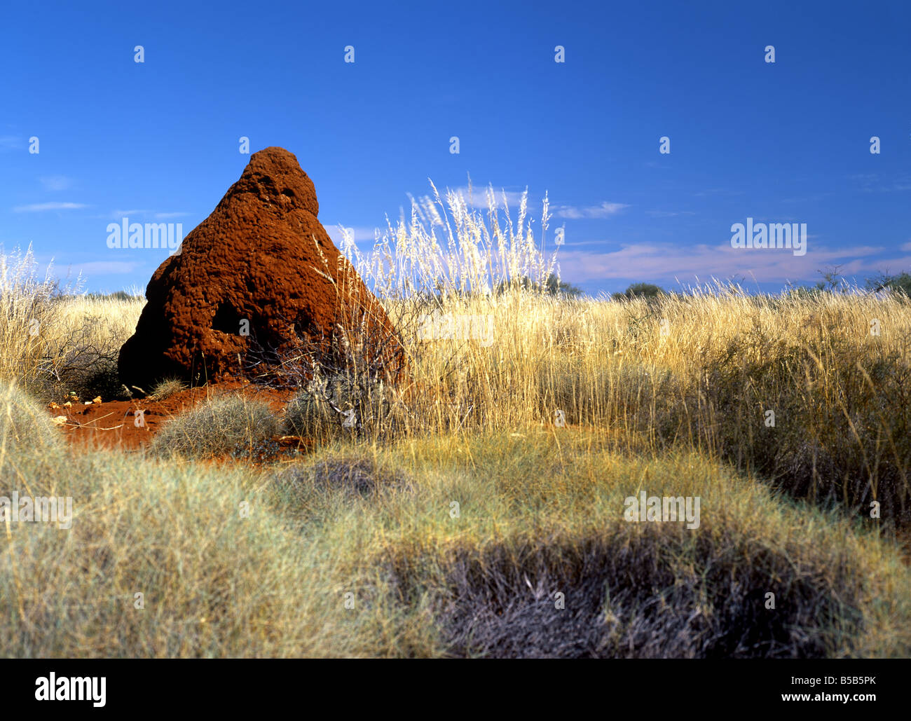 Termite Mound in Landscape, Hamersley Range, Karijini National Park ...