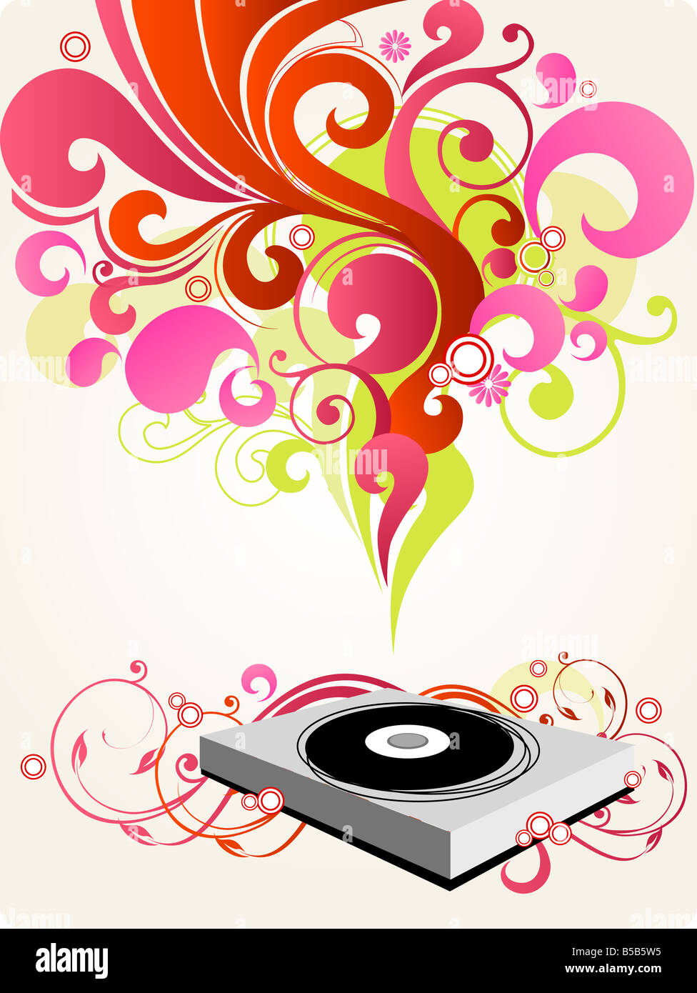 illustration drawing of music background Stock Photo - Alamy