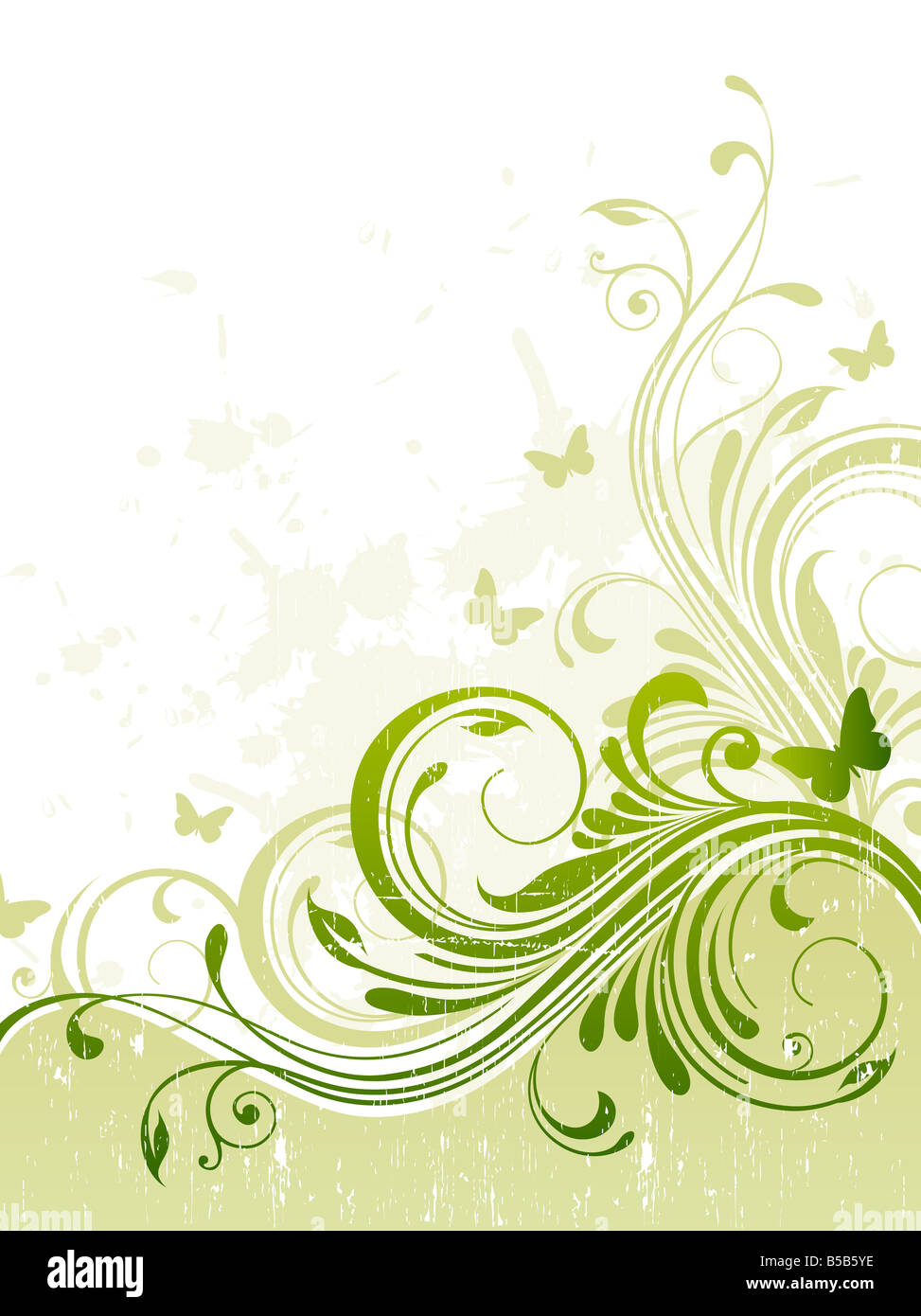 illustration drawing of floral background Stock Photo - Alamy