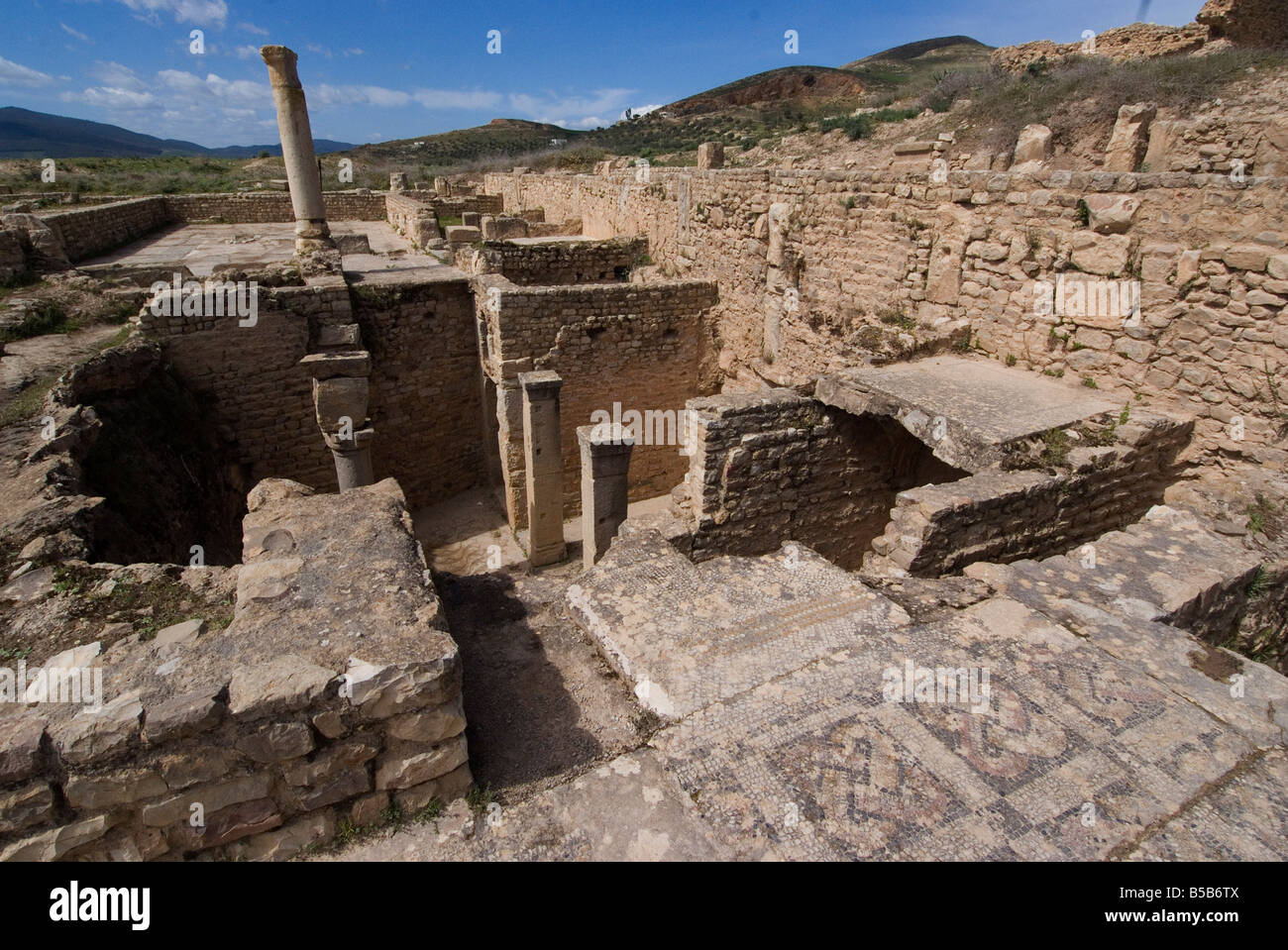 House of the New Hunt, Roman ruins of Bulla Regia, Tunisia, North ...