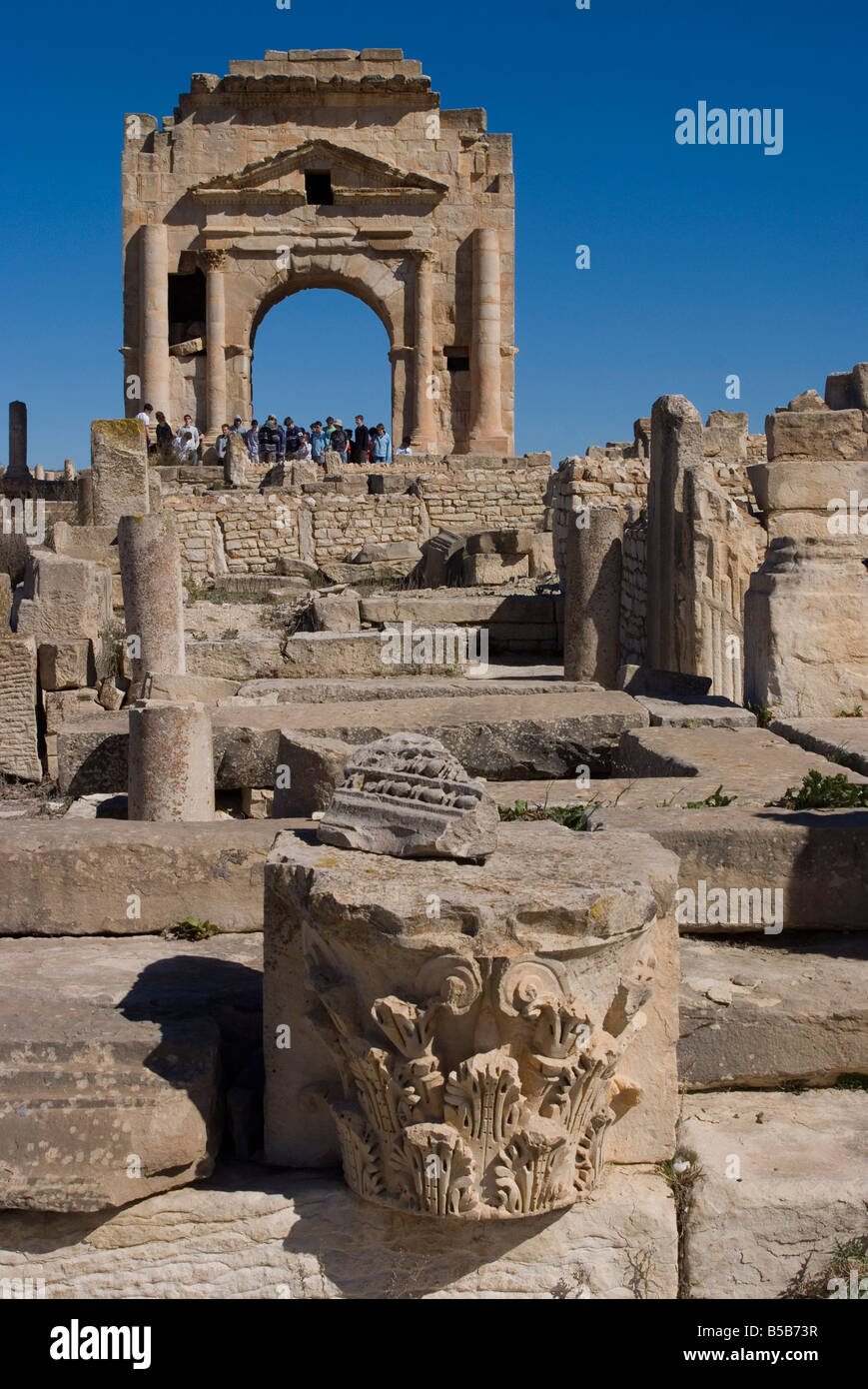 Arch of Trajan, Roman site of Makhtar, Tunisia, North Africa, Africa ...