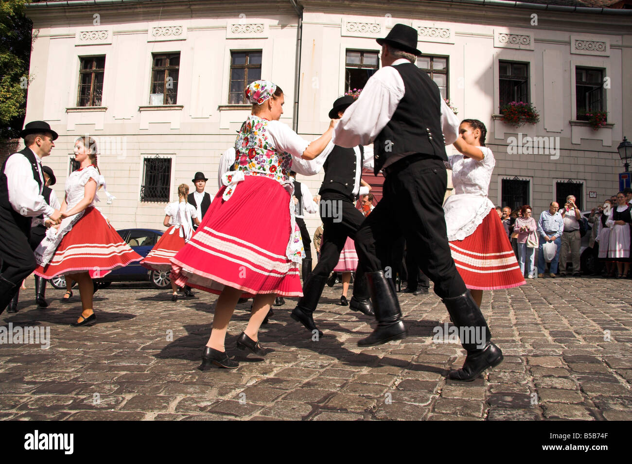 Traditional folk dancing, Budapest Wine Festival, Hungary Stock Photo ...