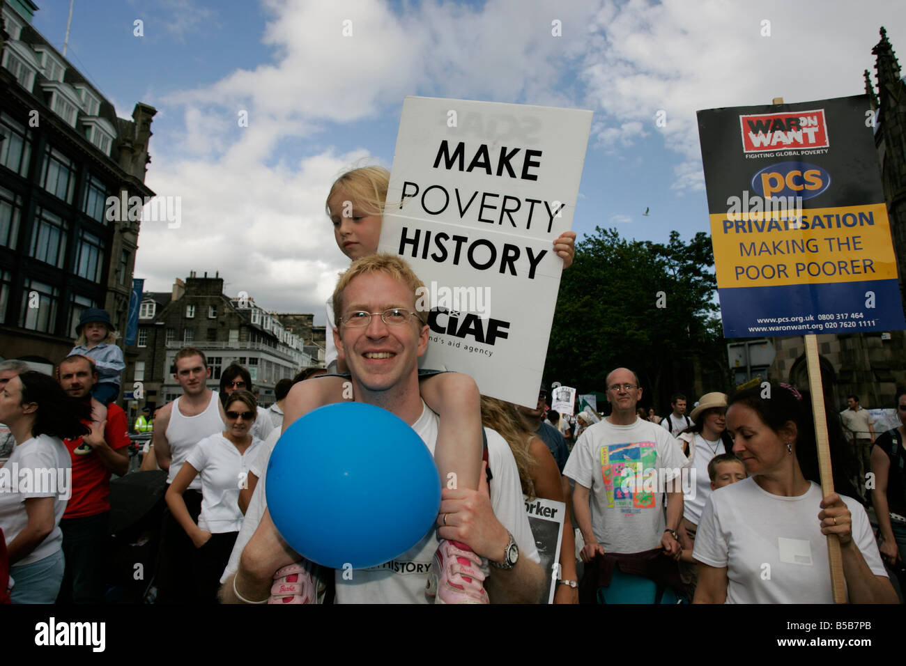 Make Poverty History march Edinburgh 2005 Stock Photo - Alamy