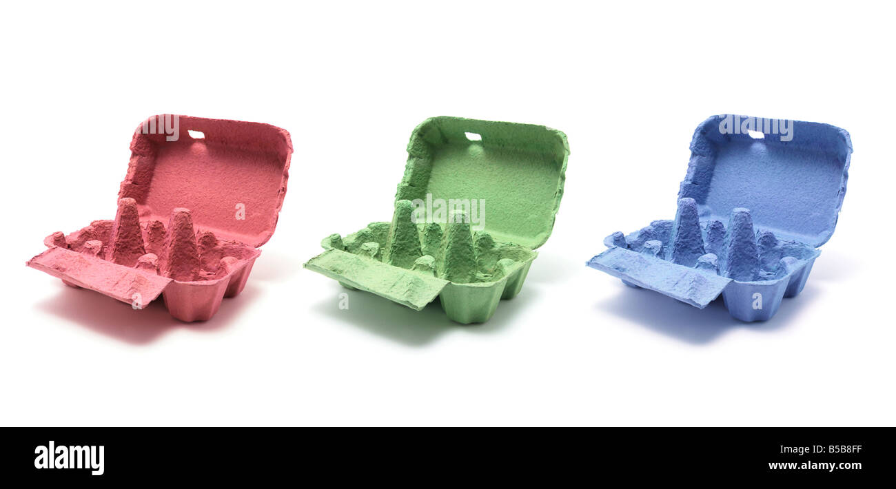 Coloured Egg Cartons Stock Photo - Alamy