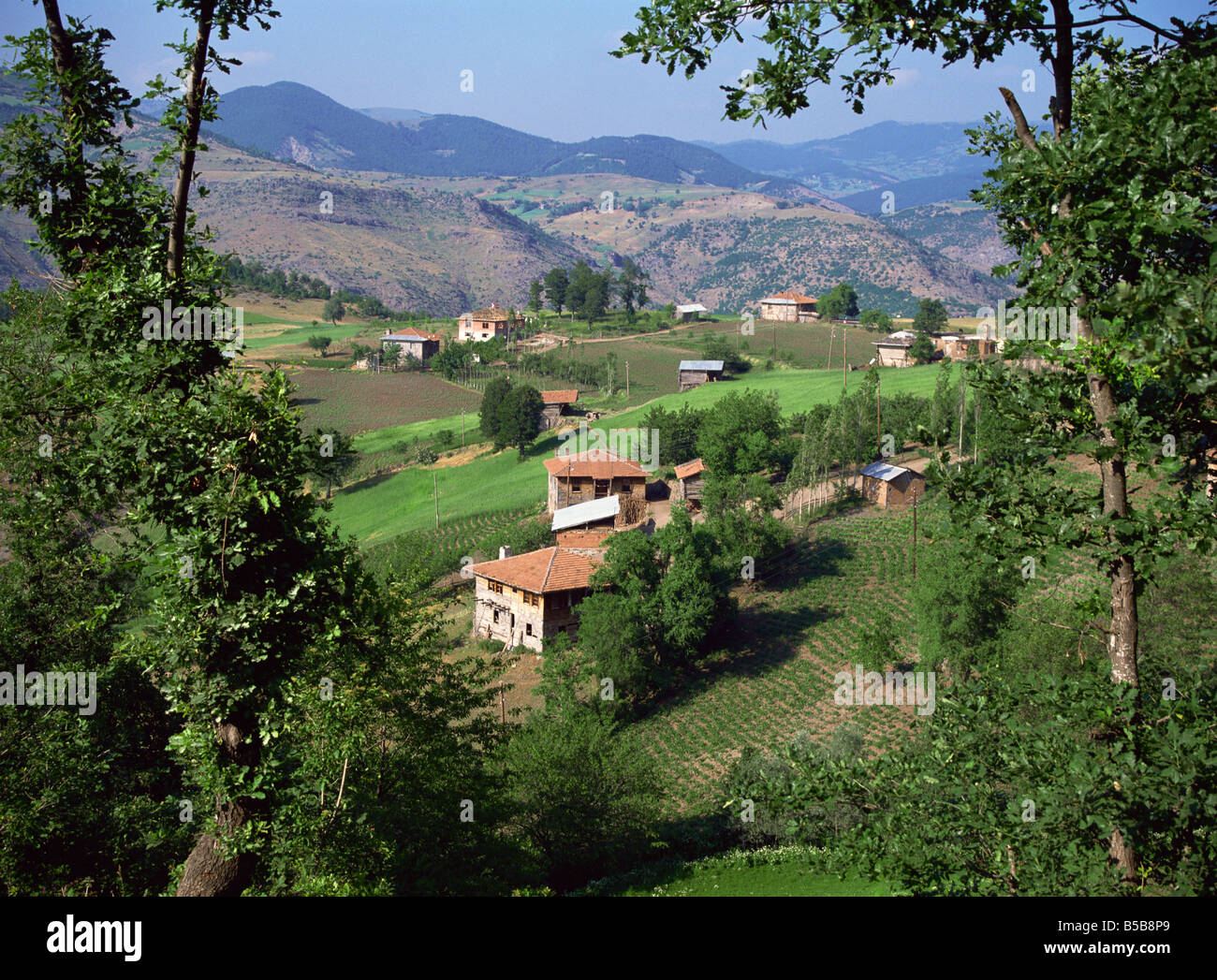 Landscape in the Canik Hills, Black Sea coast area, Anatolia, Turkey ...
