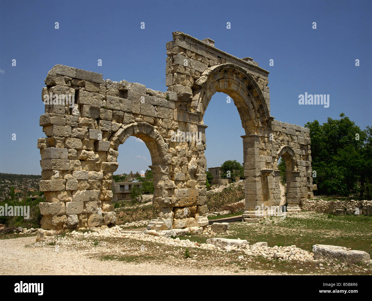 Gate of the Hellenic city of Diocaesarea, now Uzuncaburc, Anatolia ...