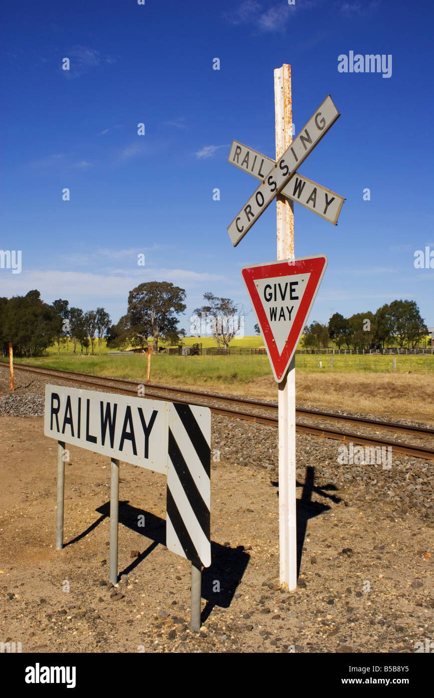 Railway Crossing - Australia Stock Photo - Alamy